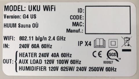 HUUM SP0030 UKU Series WiFi Spare Main Module - Nordica Sauna